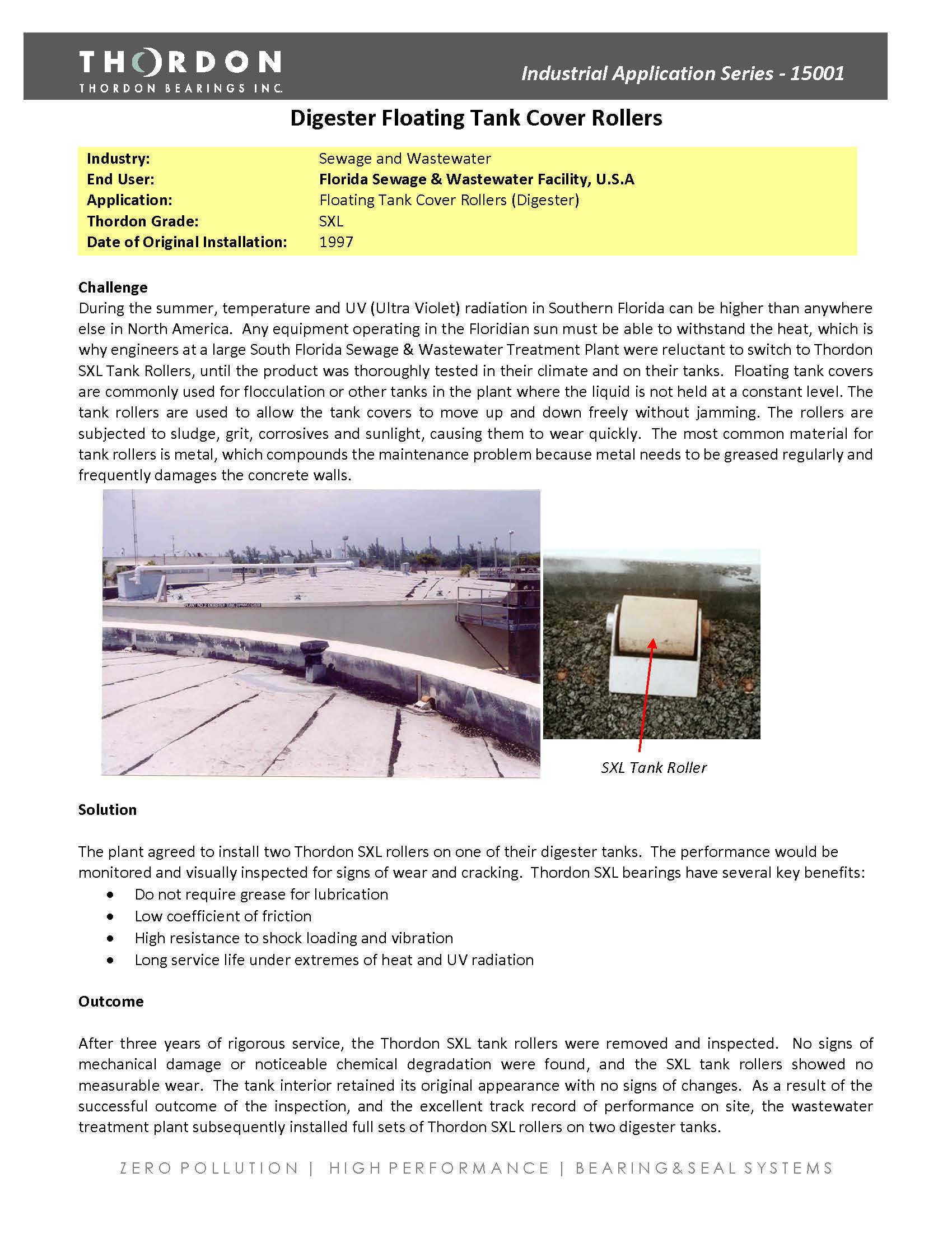 Sewage and Water Treatment Bearings